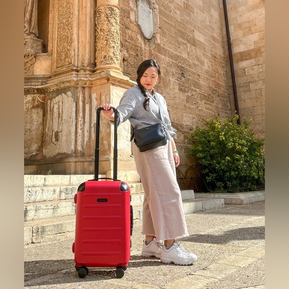Solgaard | Bags | Solgaard Carry On Red Luggage 22x4x8 | Poshmark